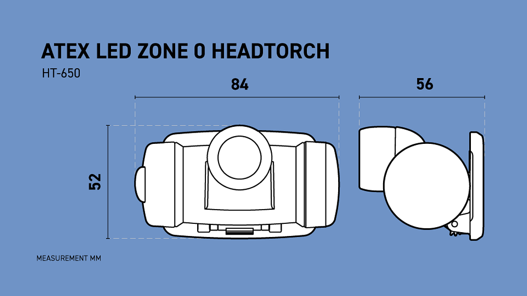 ATEX LED HT-650 ZONE 0 HEADTORCH | Wolf Safety