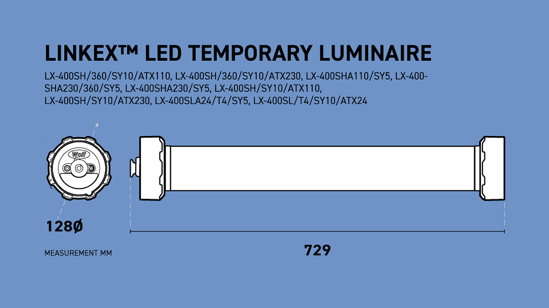 LINKEX™ LED TEMPORARY LUMINAIRE | Wolf Safety
